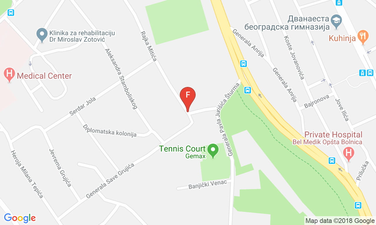 Mapa Pedijatrija Dr Raketic, Adresa: Rajka Mitića 28a, Lokacija Savski ...