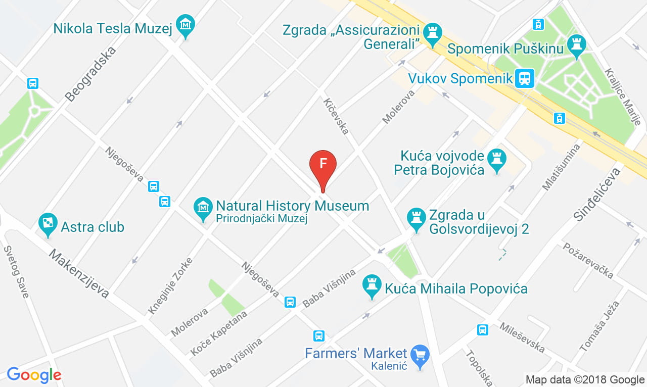 Mapa: Kozmetički salon Le Cosy, Adresa: Krunska 81, Lokacija: Beograd