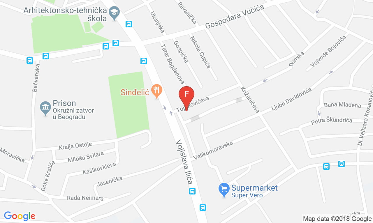 Mapa Gvozdjara Gorsal, Adresa: Vojislava Ilića 121a, Lokacija Zvezdara ...