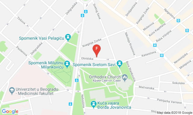 Mapa Fotokopirnica Sasa Jovanovic, adresa: Ohridska 9, Vracar, Beograd