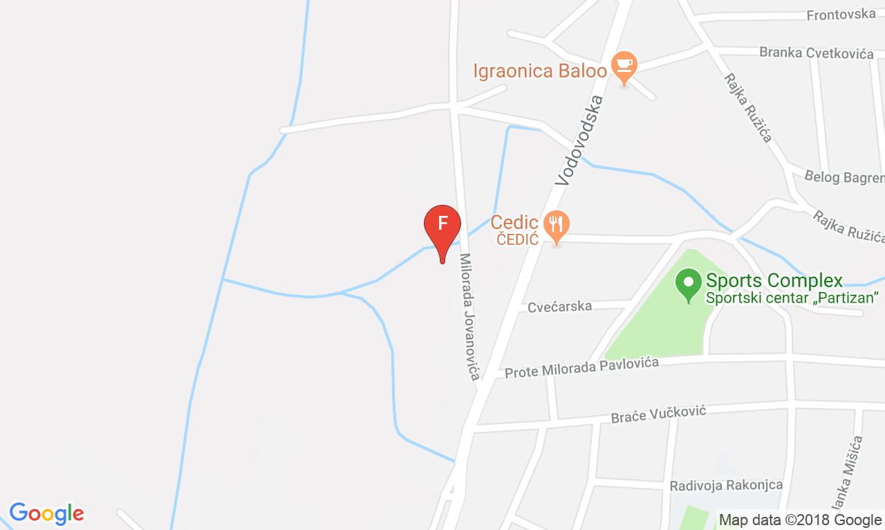 Mapa: Auto delovi Bonis Trade, Adresa: Milorada Jovanovica 26, Lokacija ...