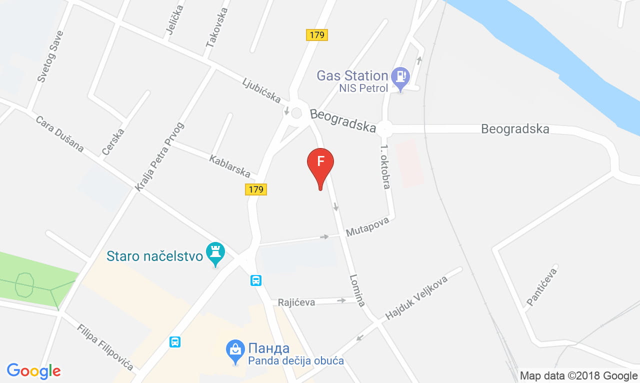 Mapa: Sigmatex, Adresa: Lomina 16, Lokacija: Čačak