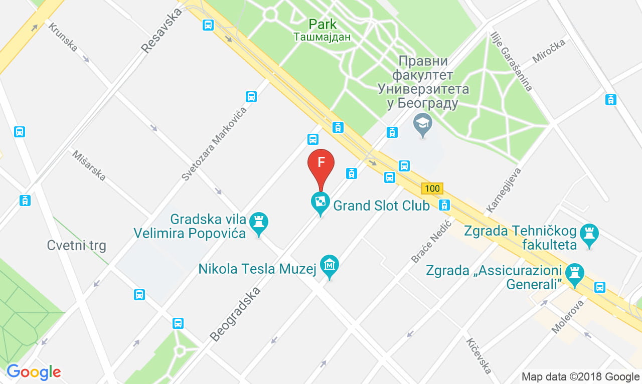 Mapa Kineska hrana Peng king, Adresa: Beogradska 51, Lokacija Vračar ...