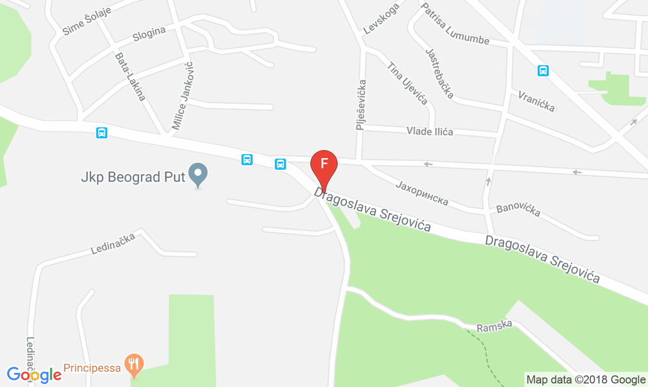 Mapa: Dušeci i Kreveti Vuković Tim, Adresa: Dragoslava Srejovića 1 ...