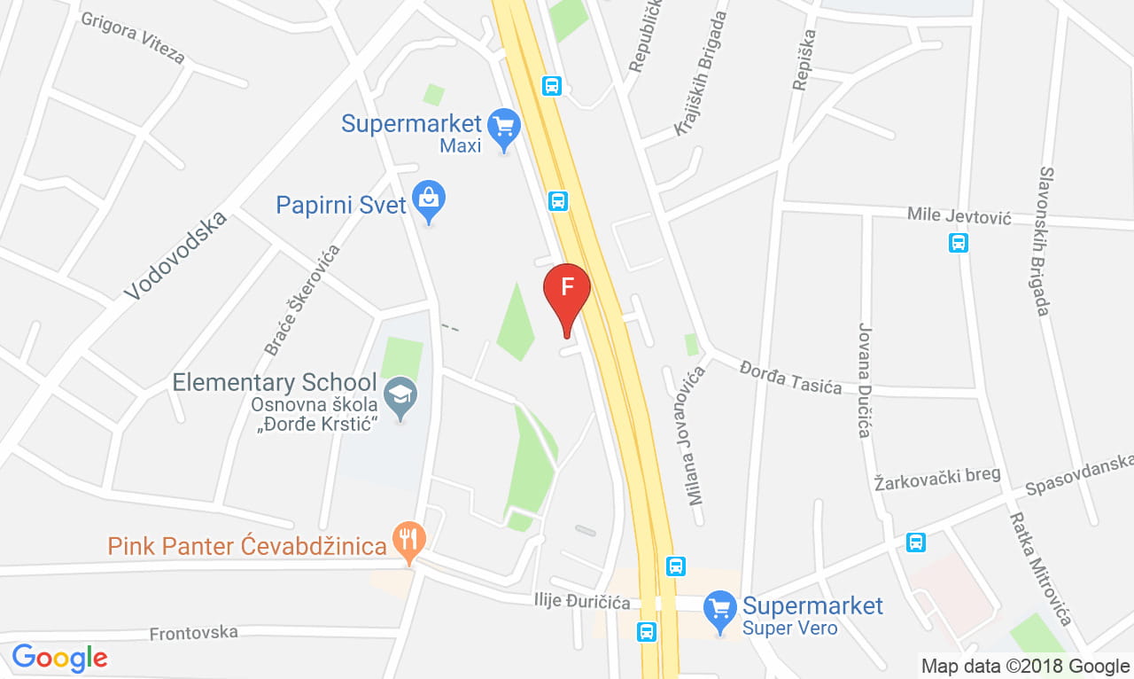 Mapa Knjigovodstevena agencija Akcept plus, Adresa: Trgovacka 16 ...