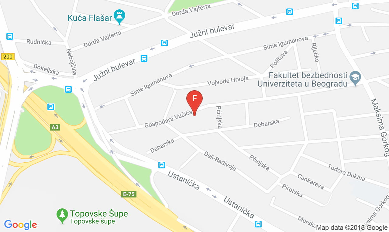 Mapa Stamparija Tipostampa, adresa: Gospodara Vucica 14, Vozdovac, Beograd