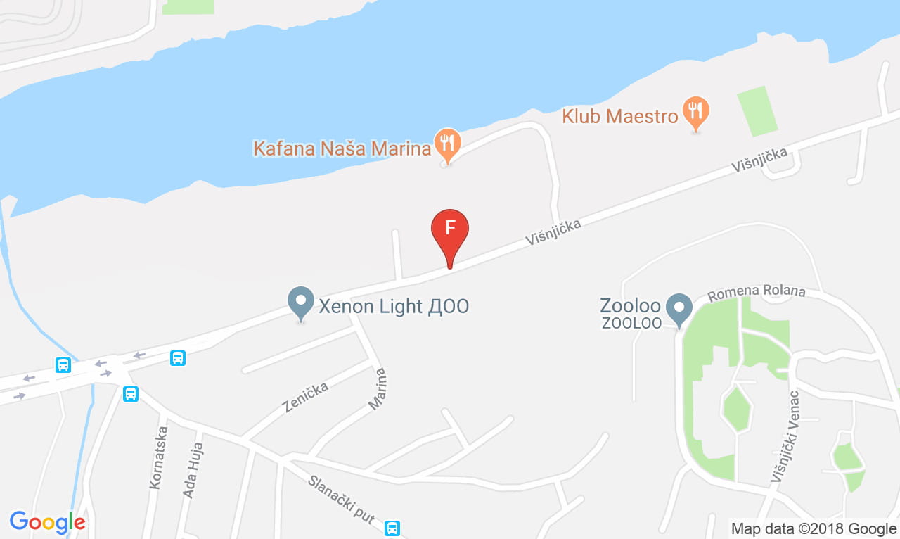 Mapa: Proizvodnja nameštaja Branex, Adresa: Višnjička 130, Lokacija ...