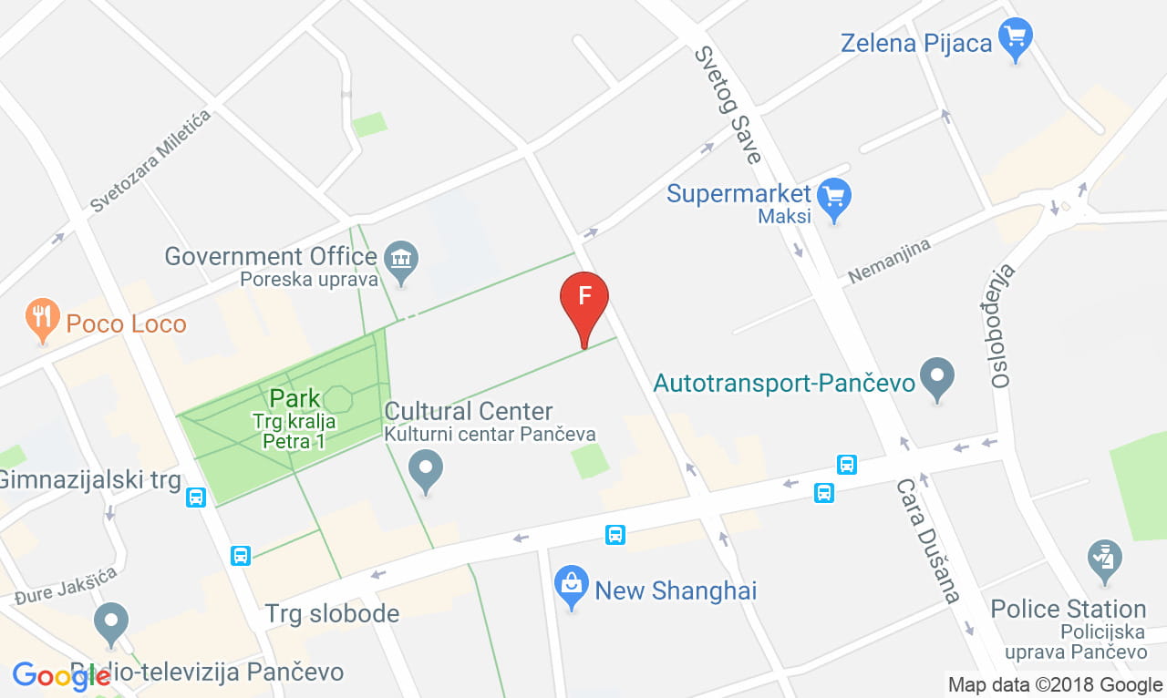 Mapa Lala kafe, Adresa: Njegoševa 13, Lokacija Pančevo