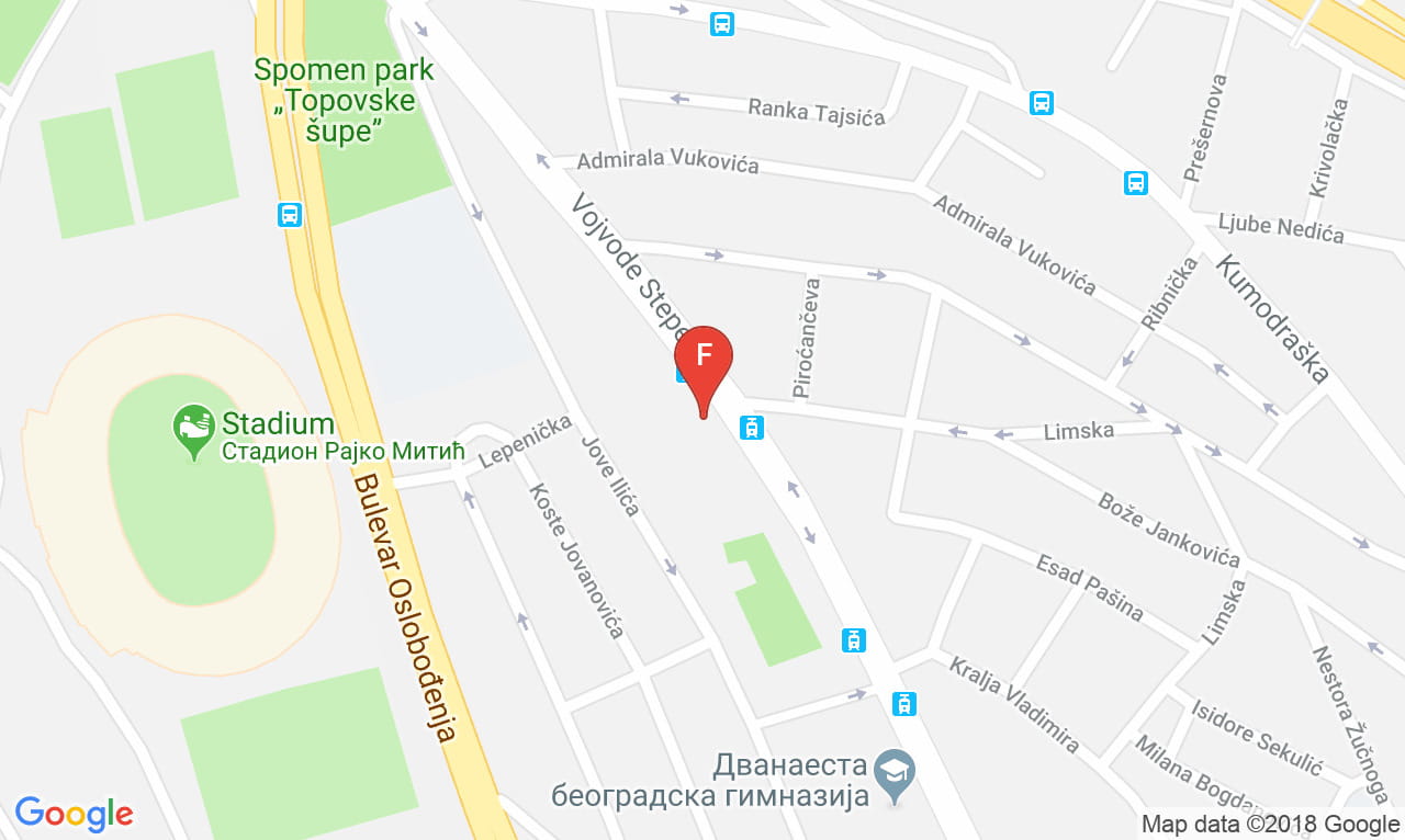 Mapa Turistička agencija 4S Travel, Adresa: Vojvode Stepe Stepanovića ...