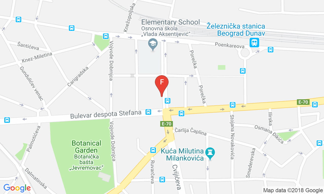 Mapa: Ginekoloska ordinacija Polimedic, Adresa: Cvijićeva 24, Lokacija ...