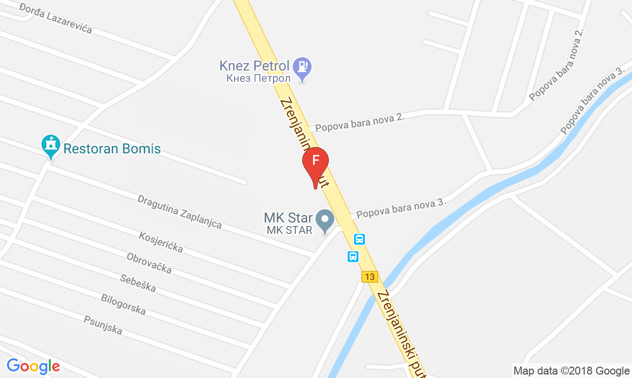 Mapa: Auto alarmi Excalibur, Adresa: Zrenjaninski put 127, Lokacija ...