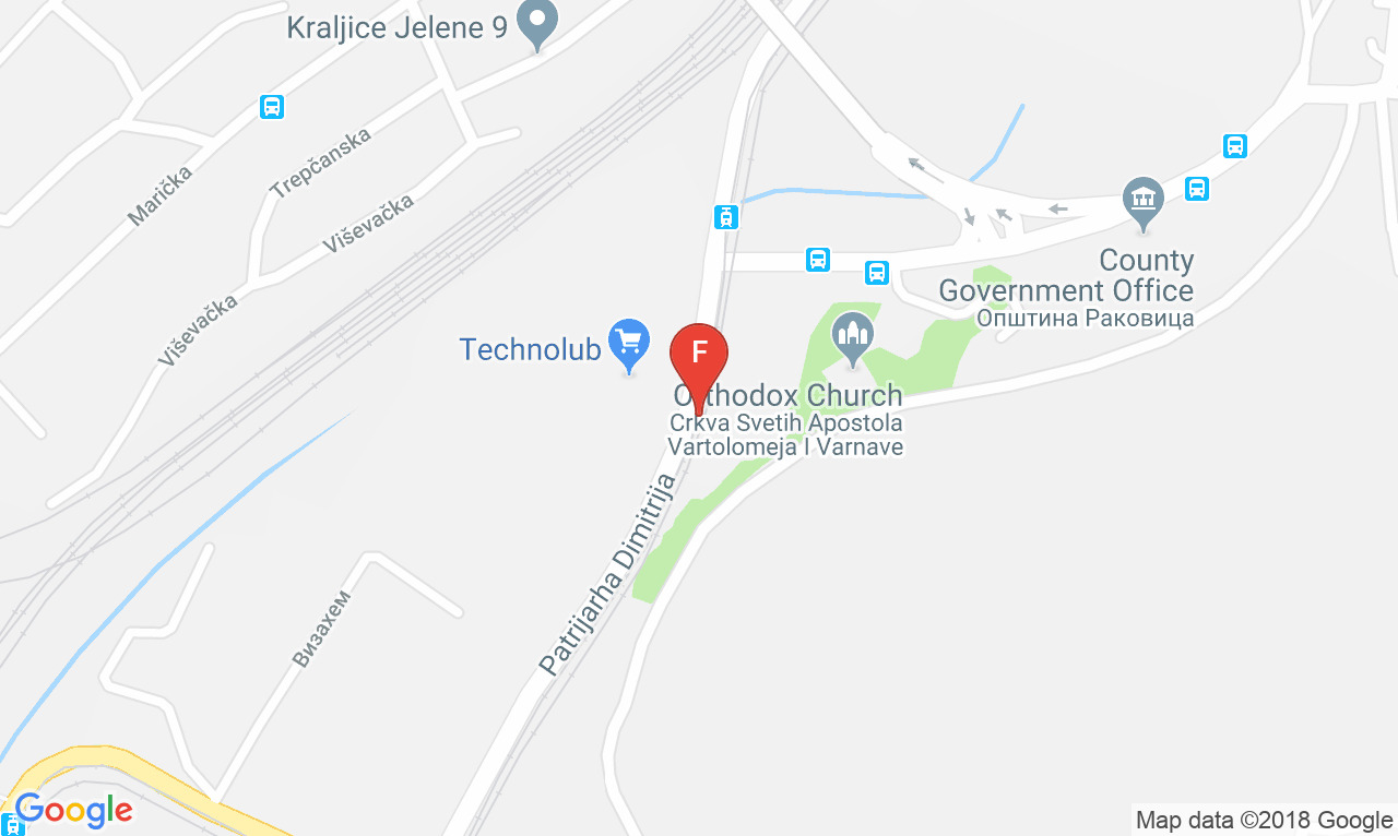 Mapa: Auto folije TDK, Adresa: Patrijarha Dimitrija 11, Lokacija: Rakovica