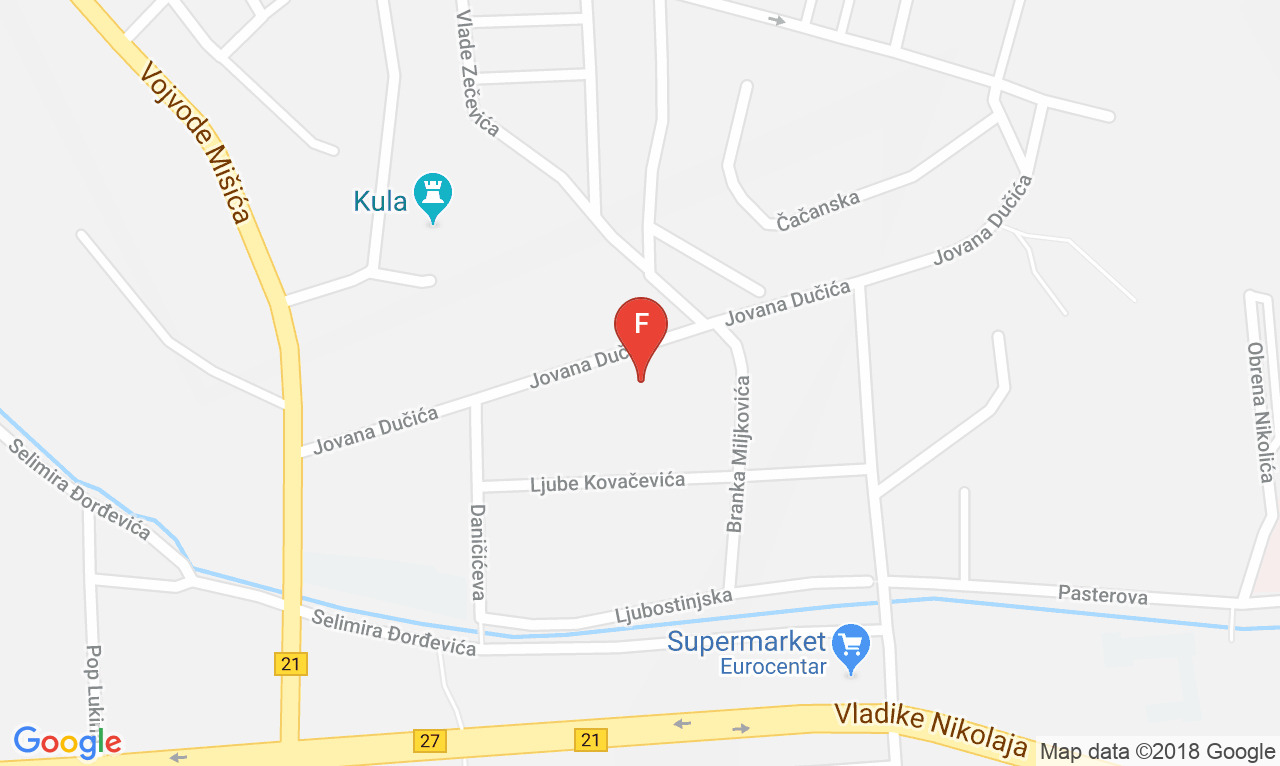 Mapa Auto škola Puja, Adresa: Bečejska 14, Lokacija Valjevo