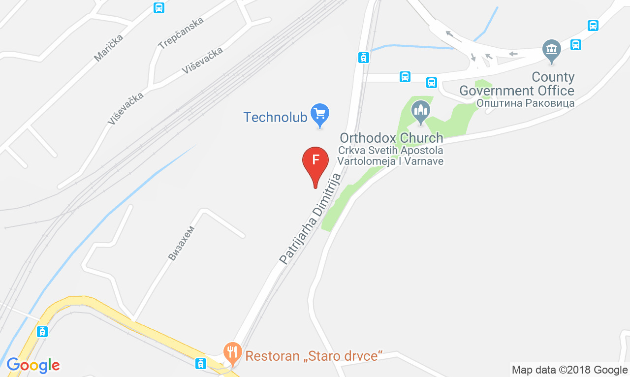 Mapa: Auto kuca DMB, Adresa: Patrijarha Dimitrija 24b, Lokacija: Rakovica