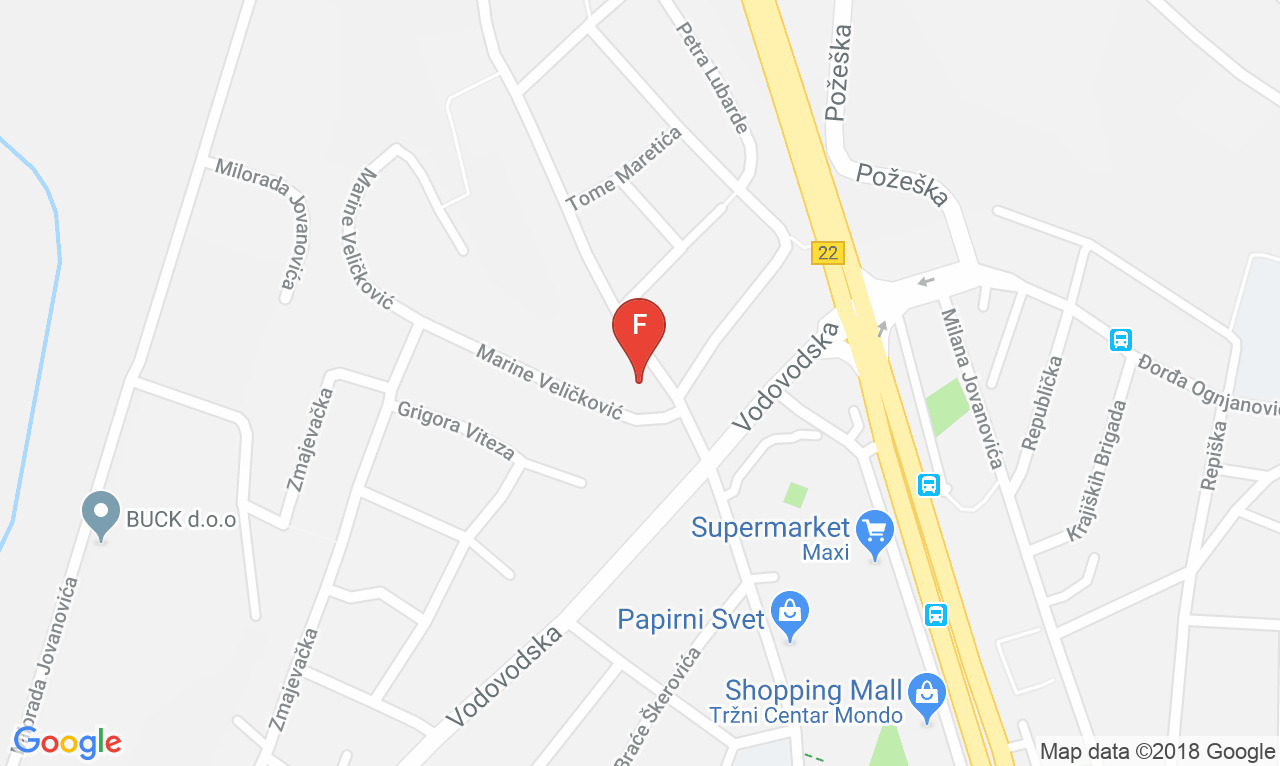 Mapa: Auto oprema Turbo Servis, Adresa: Partizanske vode 10/2, Lokacija ...