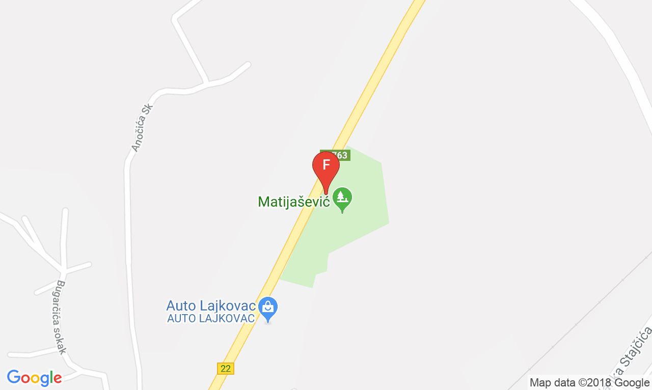 Mapa: Auto plac Lajkovac, Adresa: Sopic 125/2, Lokacija: Lazarevac