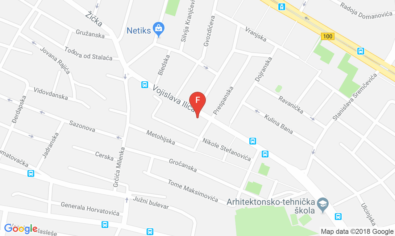 Mapa Knjižara Čičak, Adresa: Vojislava Ilića 12, Lokacija: Vračar, Beograd