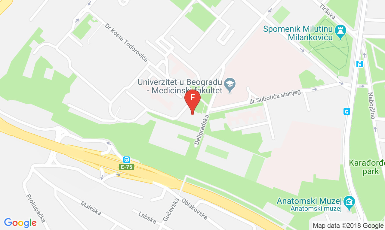 Mapa: Restoran Za Vencanja VU Dedinje, Adresa: Deligradska 40 a ...