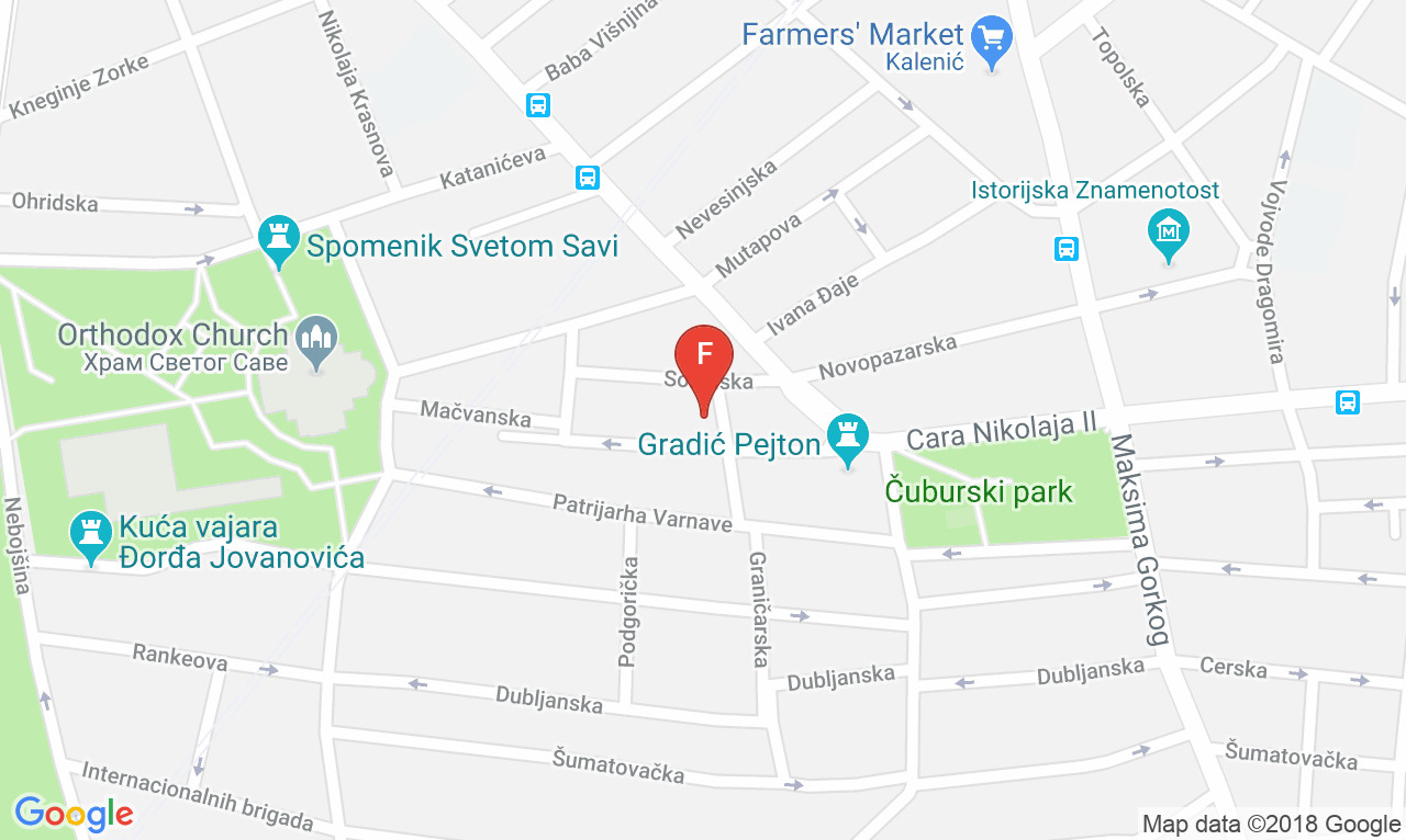 Mapa Restoran Pepe Nero, Adresa: Macvanska 10, Lokacija Vracar, Beograd