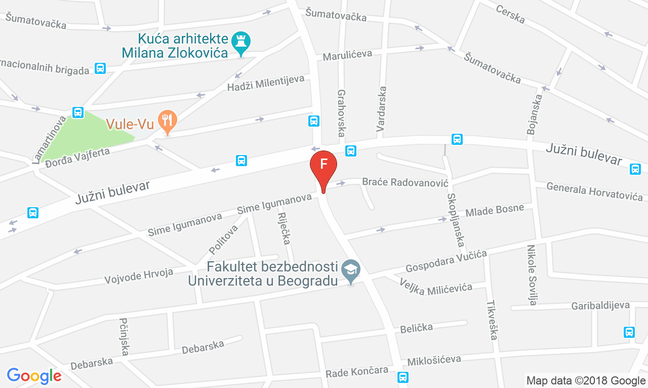 Mapa Pekmen palacinkarnica, Adresa: Maksima Gorkog 81, Lokacija Vracar ...