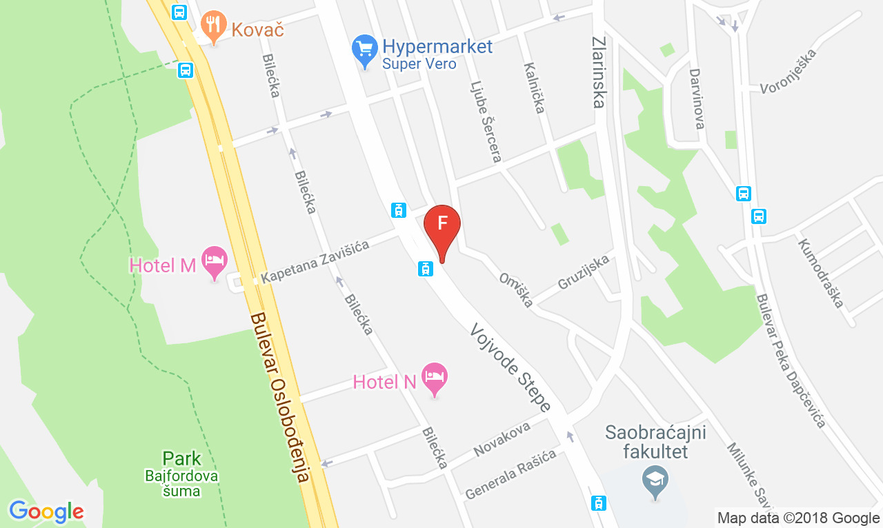 Mapa Stepa gril, Adresa: Vojvode Stepe 275ž, Lokacija Voždovac, Beograd