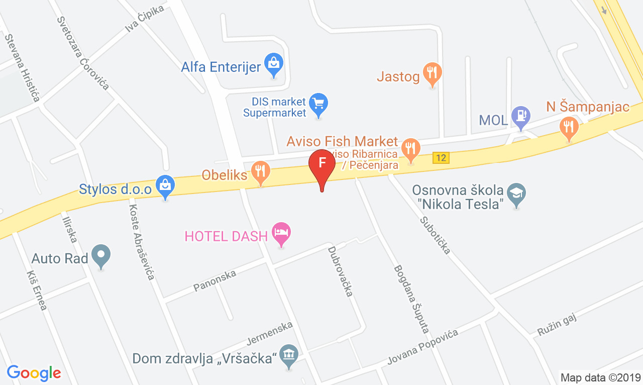 Mapa Štamparija Stella Print & Design, Adresa: Futoski put 51, Lokacija ...