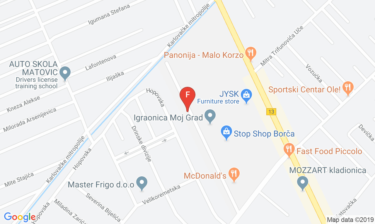 Mapa Auto ključevi TROFEJ, Adresa: Bratstva i jedinstva 44, Lokacija ...