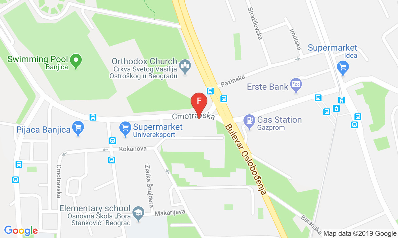 Mapa Maki M cvećara, Adresa: Crnotravska 1, Lokacija Voždovac, Beograd