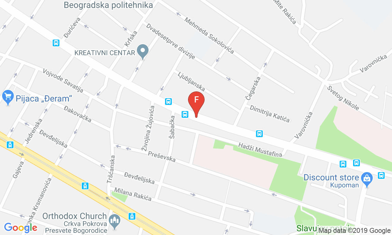 Mapa Ahilej teretana Zvezdara, Adresa: Dimitrija Tucovića 108, Lokacija ...