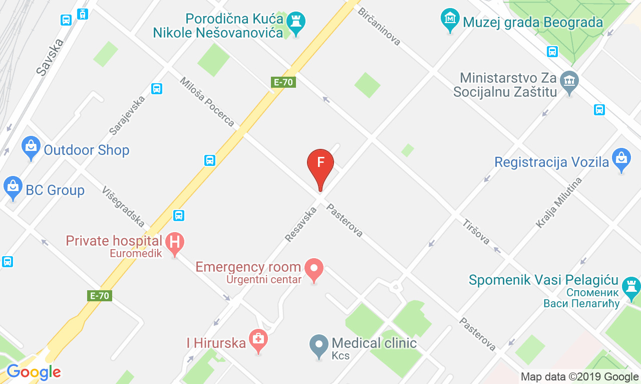 Mapa OPI Aloxxi Centar Lepote, Adresa: Resavska 66, Lokacija Vračar ...