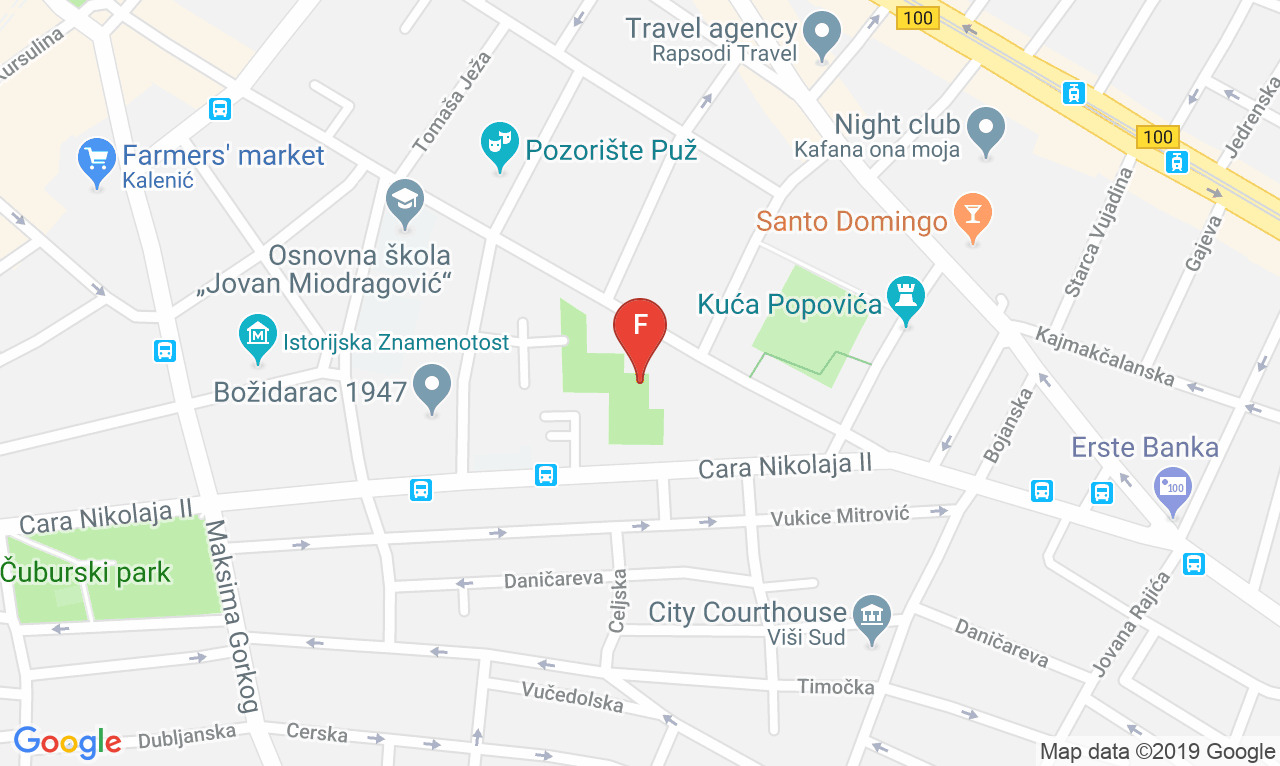 Mapa Mara Home zavese, Adresa: Mileševska 44, Lokacija Vračar, Beograd