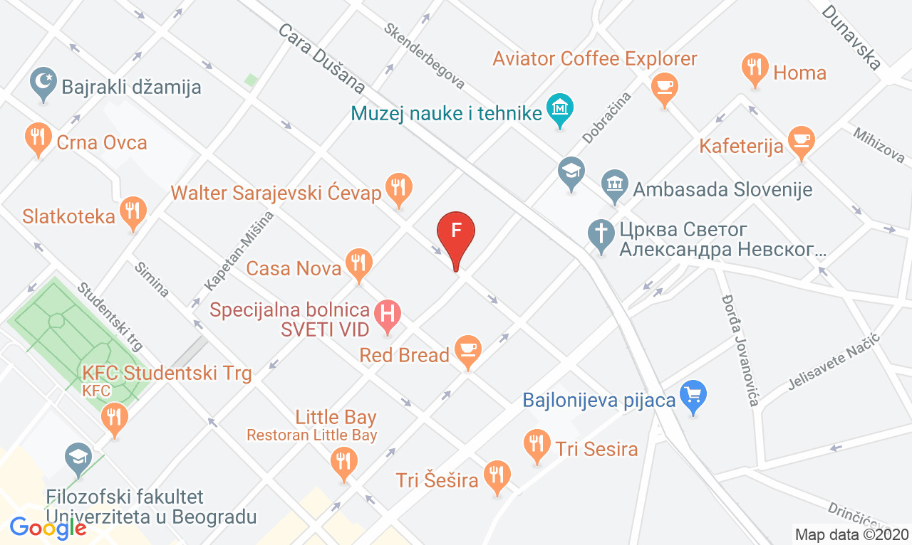 Mapa ALFREDO MEDITERRANEO Restoran, Adresa: Strahinjića Bana 66a ...
