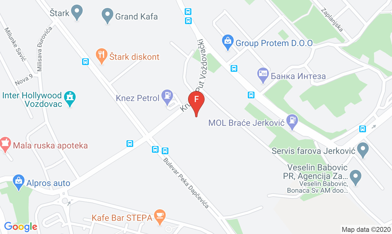 Mapa SND rezana građa, Adresa: Kružni put Voždovački 125, Lokacija ...