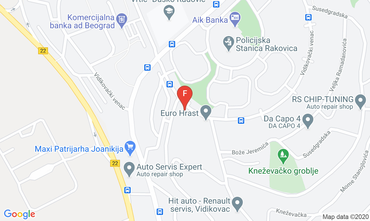 Mapa Šark ribarnica, Adresa: Vidikovački venac 2a, Lokacija Rakovica ...