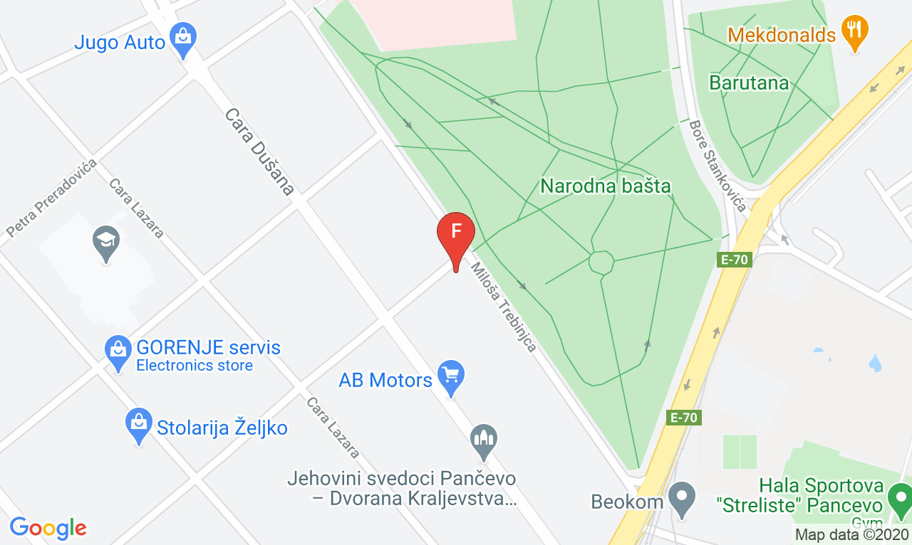 Mapa Dule dekorativna cigla, Adresa: Pančevo