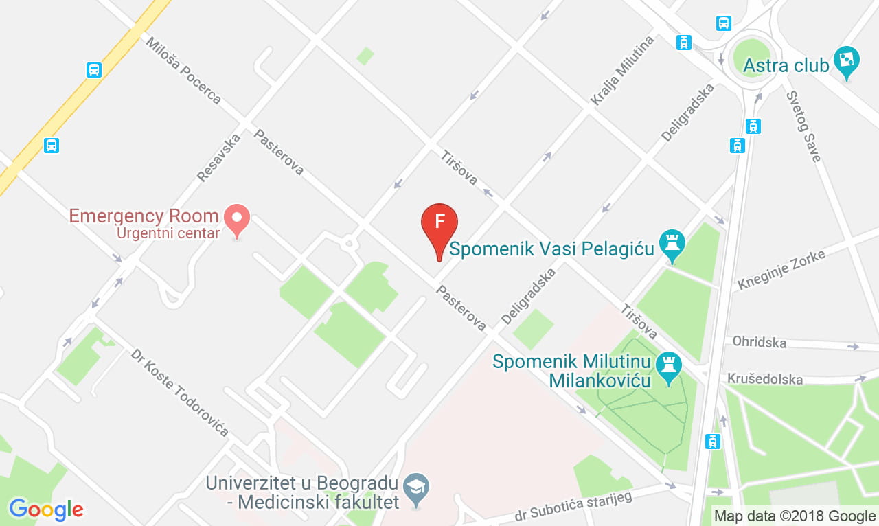 Mapa Hostel Dom, Adresa: Kralja Milutina 54, Lokacija Vračar, Beograd