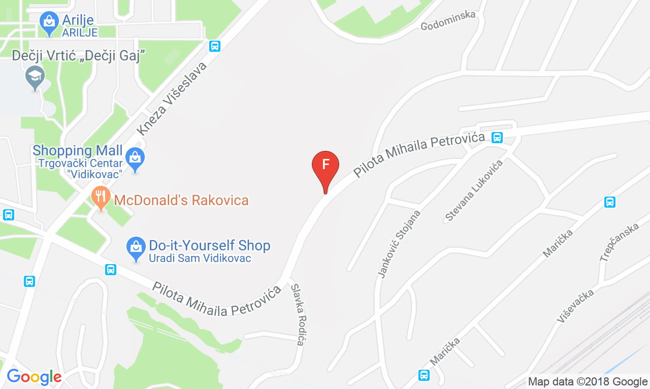 Mapa Stomatološki centar Jovšić, Adresa: Pilota Mihaila Petrovića 53v ...