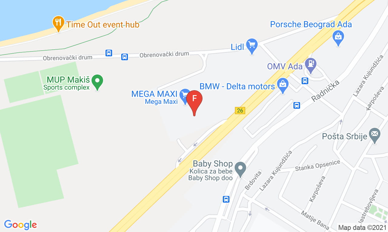 Mapa Pet Spot, Adresa: Obrenovački put 3, Lokacija Čukarica, Beograd