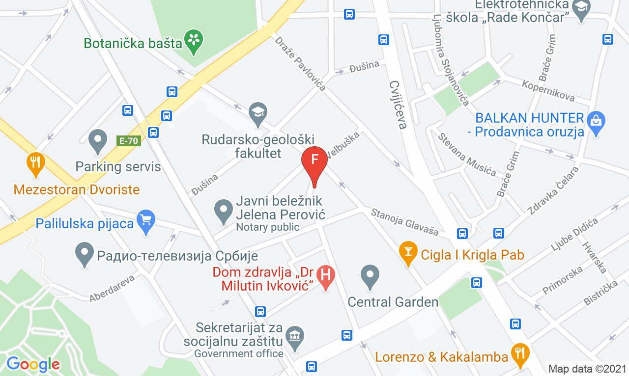 Mapa Predmeti od drveta, Adresa: Palilula, Lokacija Beograd