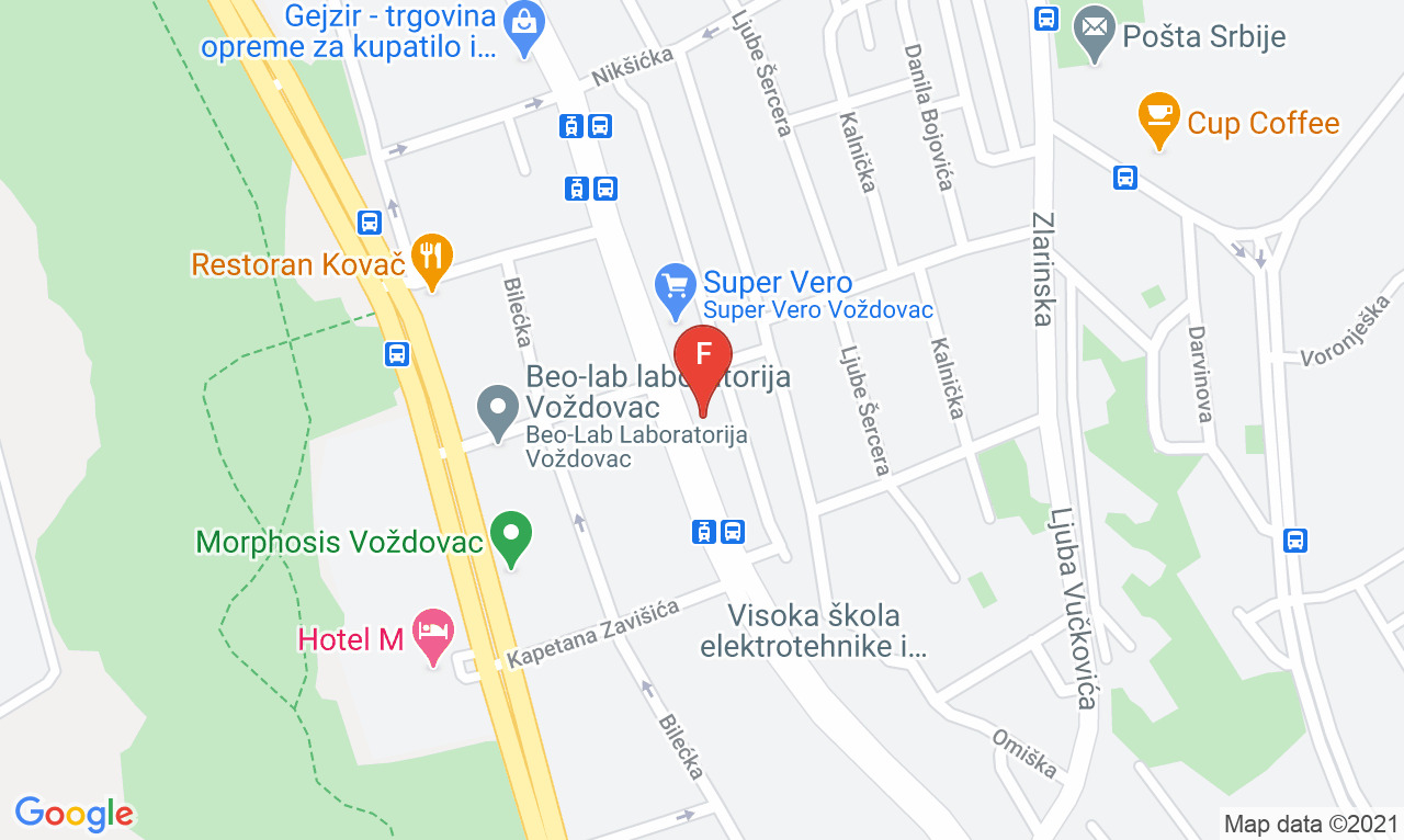 Mapa Profesionalno pranje i sušenje veša, Adresa: Vojvode Stepe ...