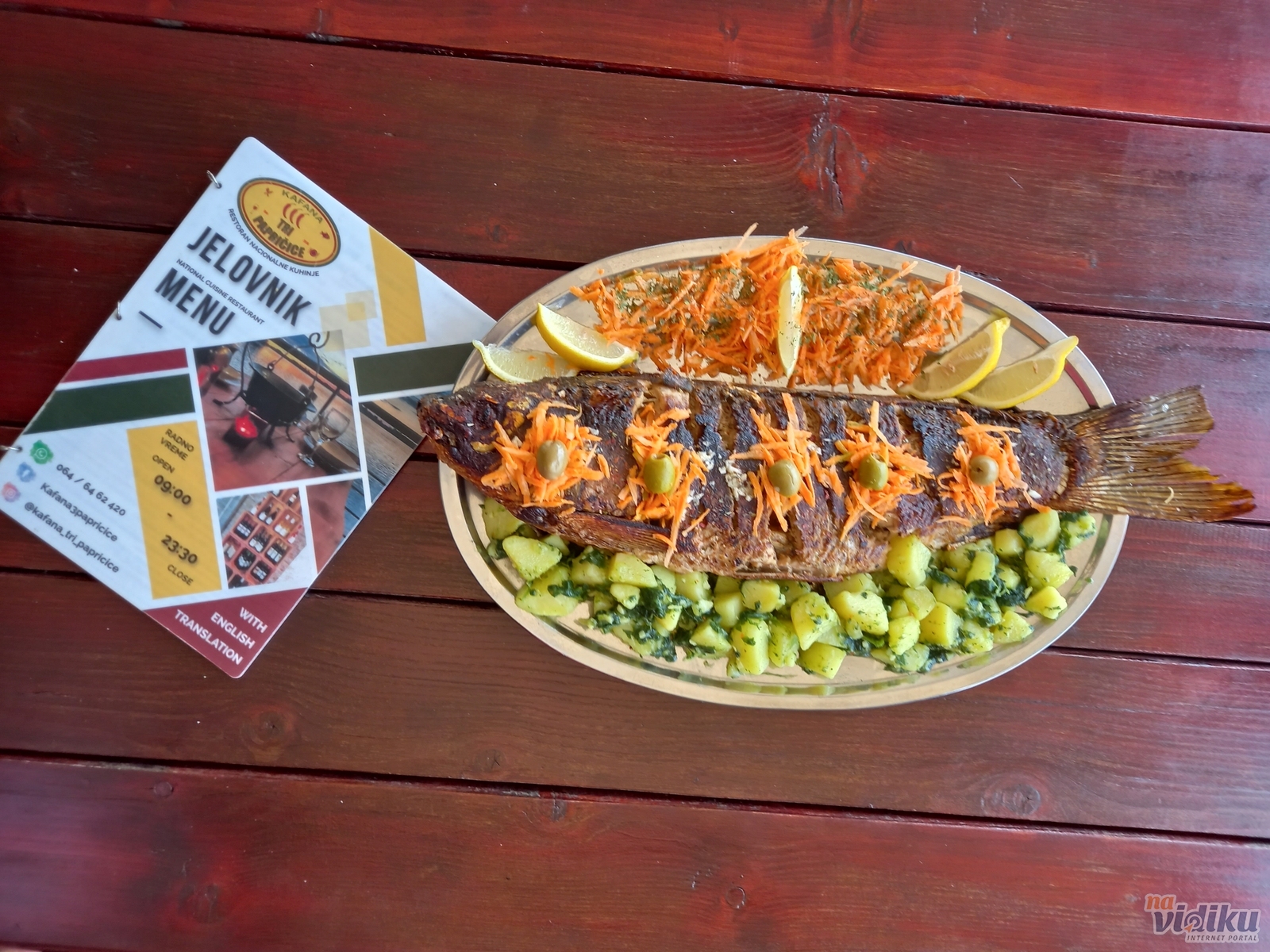 Smuđ (750gr - 1kg, dunavska riba od alasa) + dalmatinsko varivo + 2 x ...