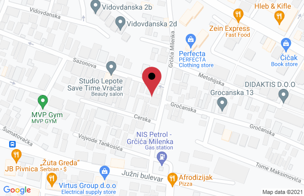 Kontakt, Mapa: Vulkanizer Euroguma Plus, Adresa: Grcica Milenka 37/4 ...