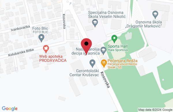 Mapa S&D Kris Namestaj, Adresa:/, Lokacija Krusevac