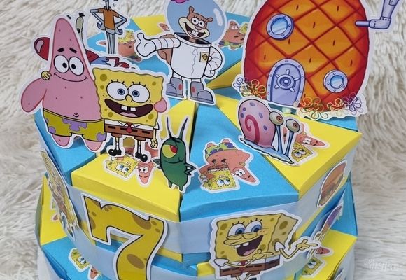Torta od kartona Sundjer Bob, Cena - Patuljak Radionica za dekoracije ...