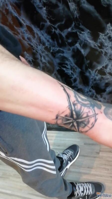 video tetovaza ruza vetrova Novi Sad - Veles tattoo, Novi Sad